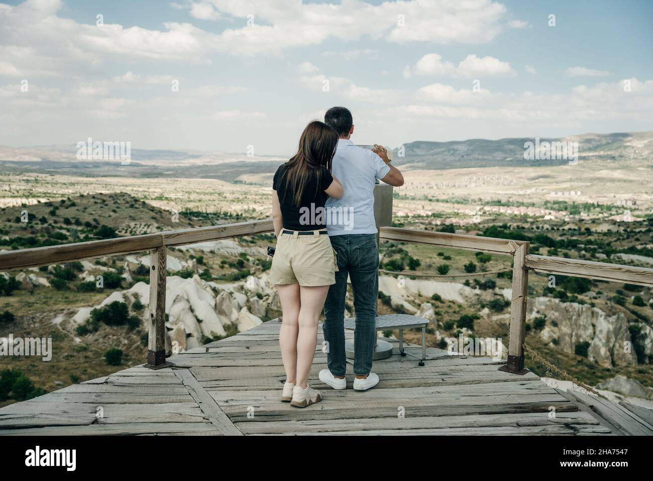 Uc Guzeller (Three Beauties) fairy chimneys in Cappadocia, Turkey. High ...