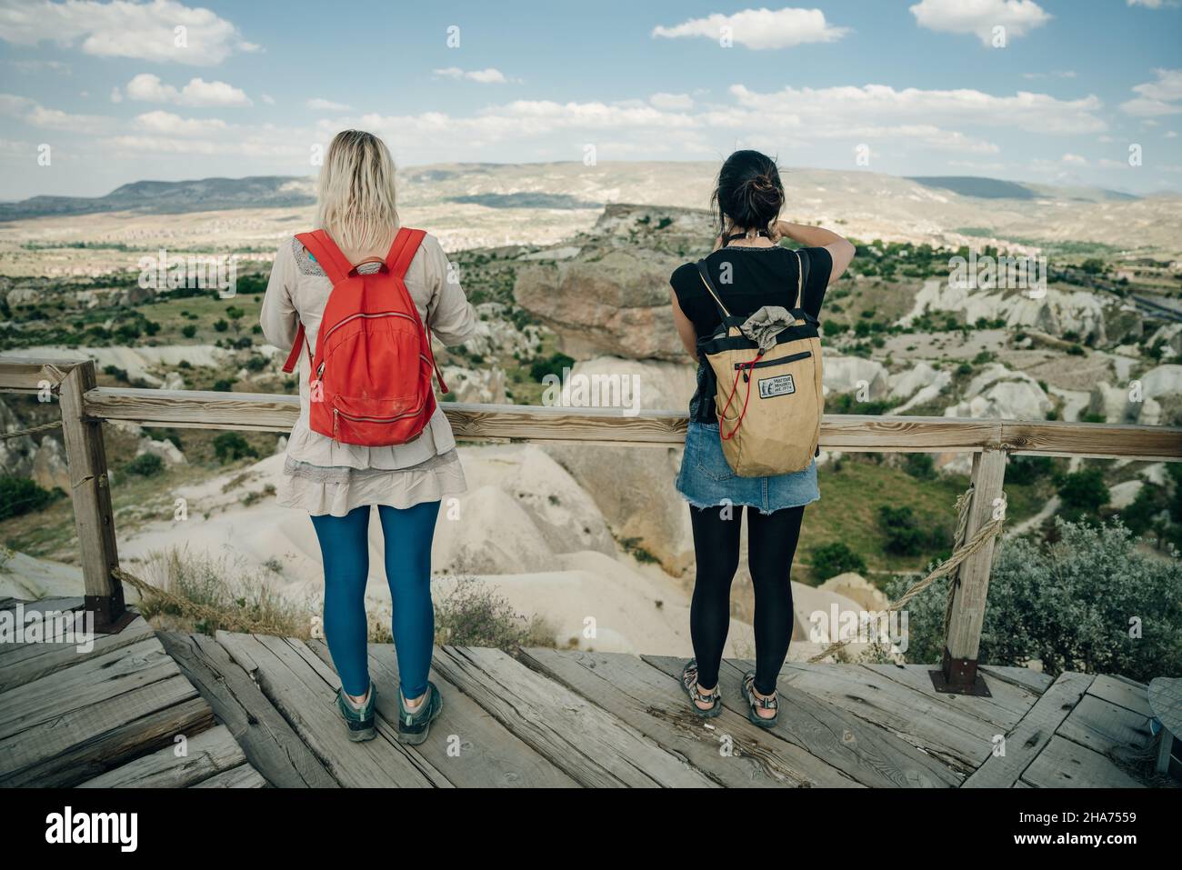Uc Guzeller (Three Beauties) fairy chimneys in Cappadocia, Turkey. High ...