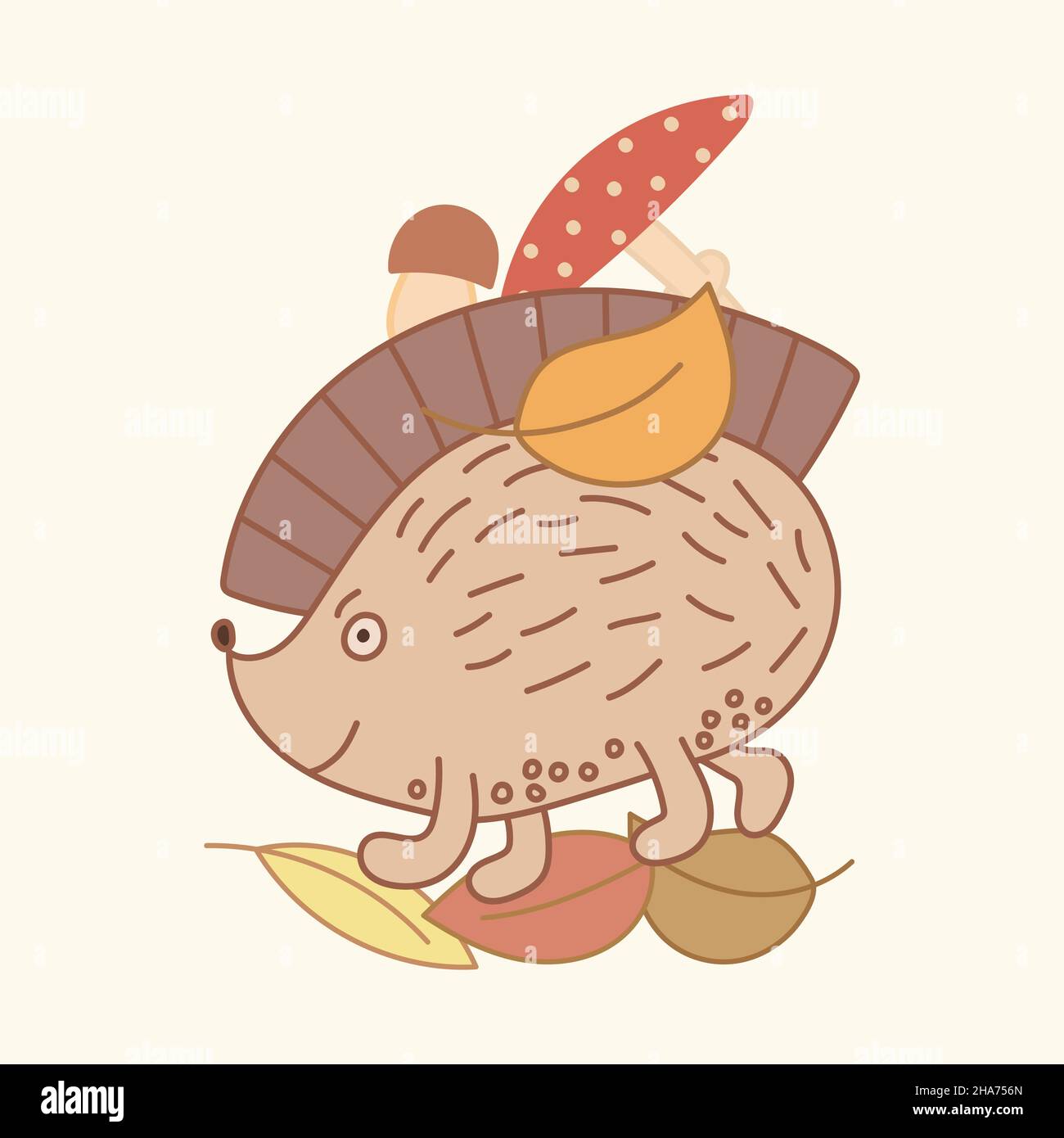 Little white mushroom Stock Vector Images - Alamy