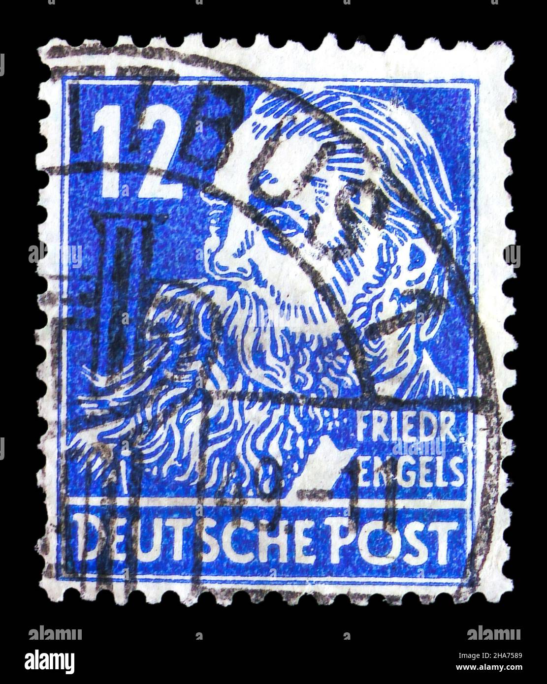 MOSCOW, RUSSIA - NOVEMBER 8, 2021: Postage stamp printed in Germany ...