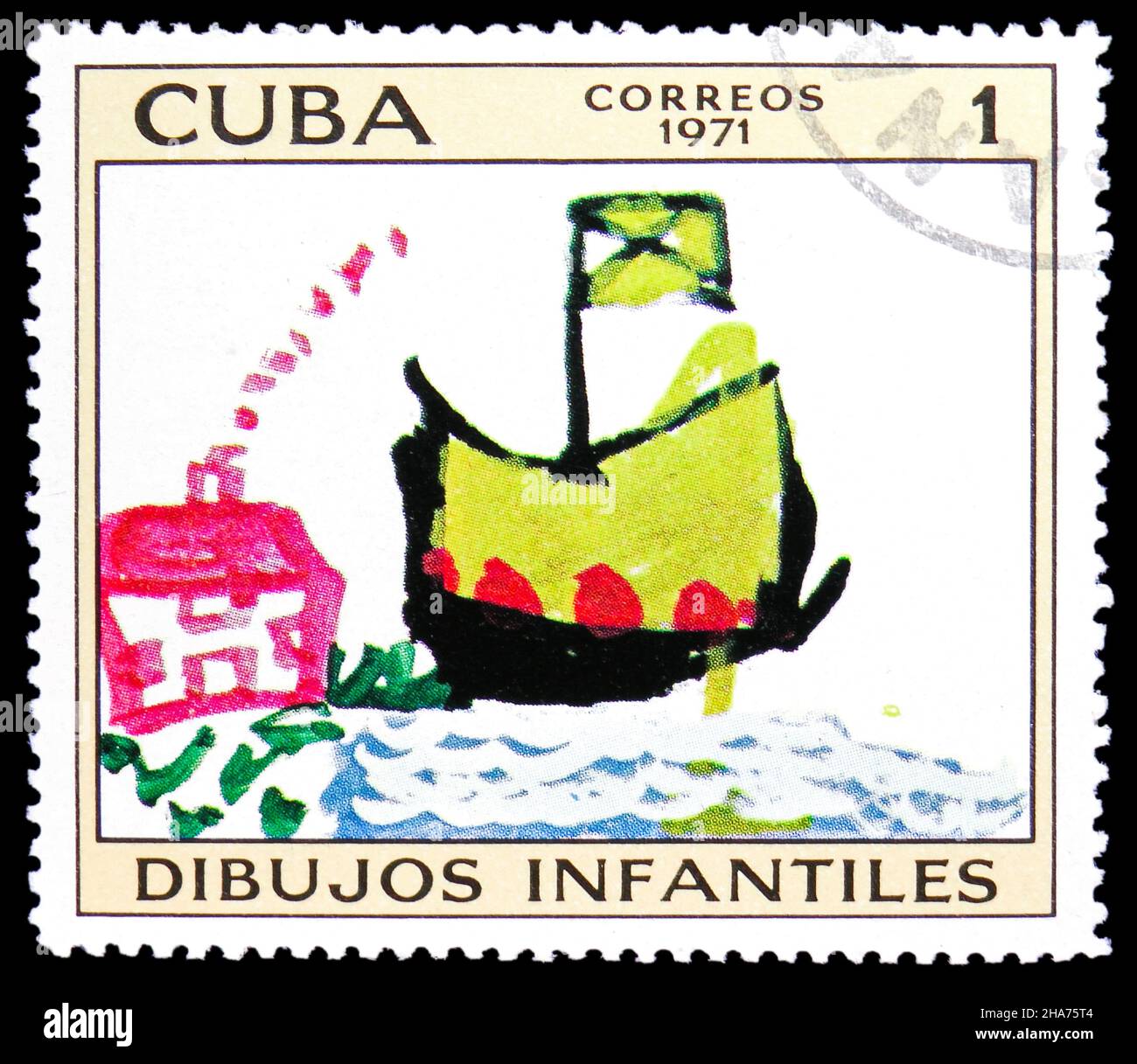 MOSCOW, RUSSIA - NOVEMBER 8, 2021: Postage stamp printed in Cuba shows ...