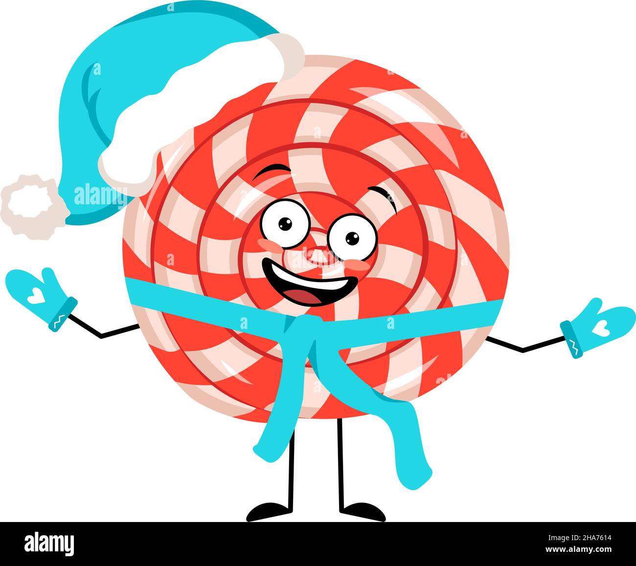 Santa hat sweet candy Stock Vector Images - Alamy