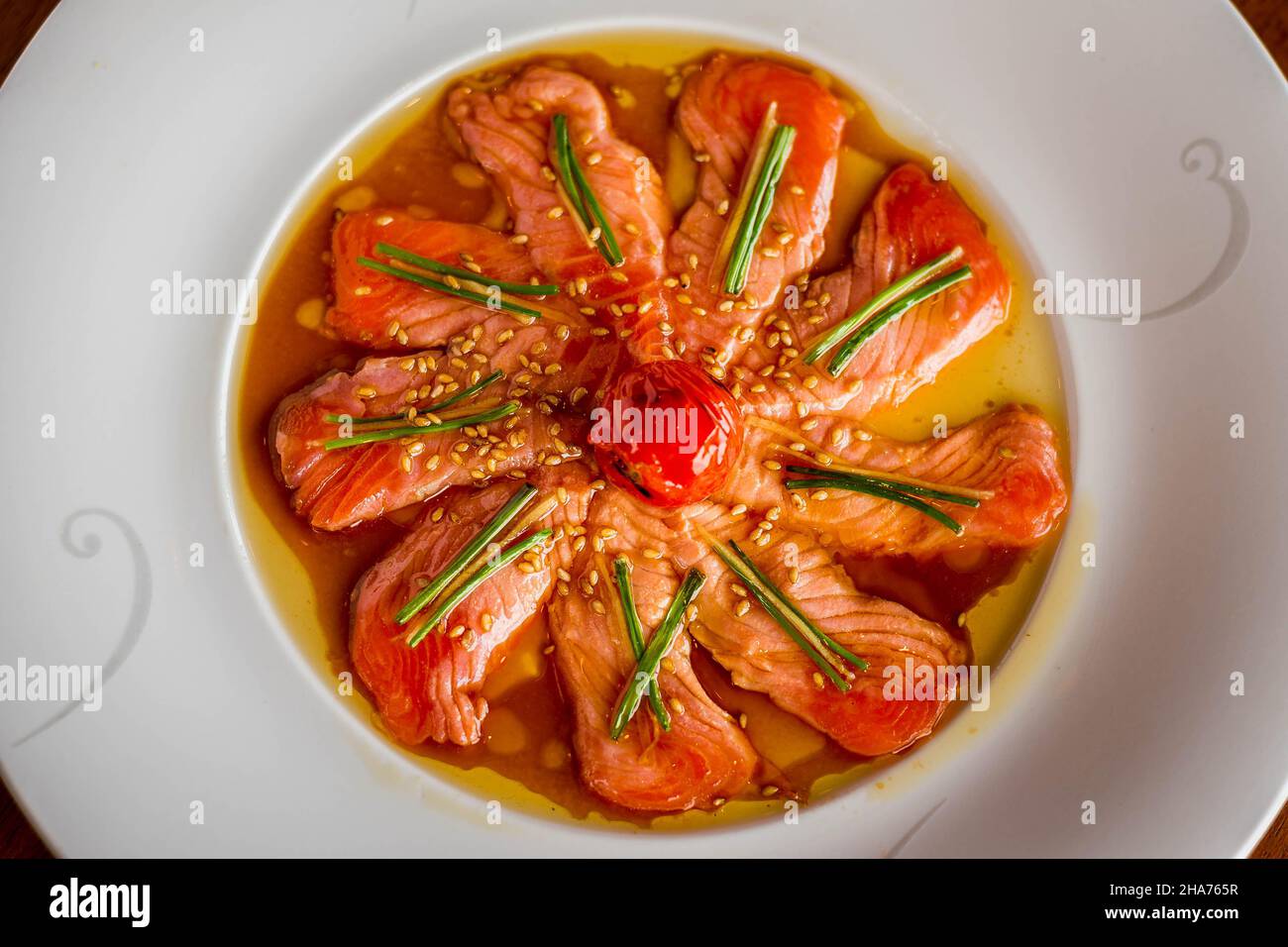 Seared salmon sashimi hi-res stock photography and images - Alamy