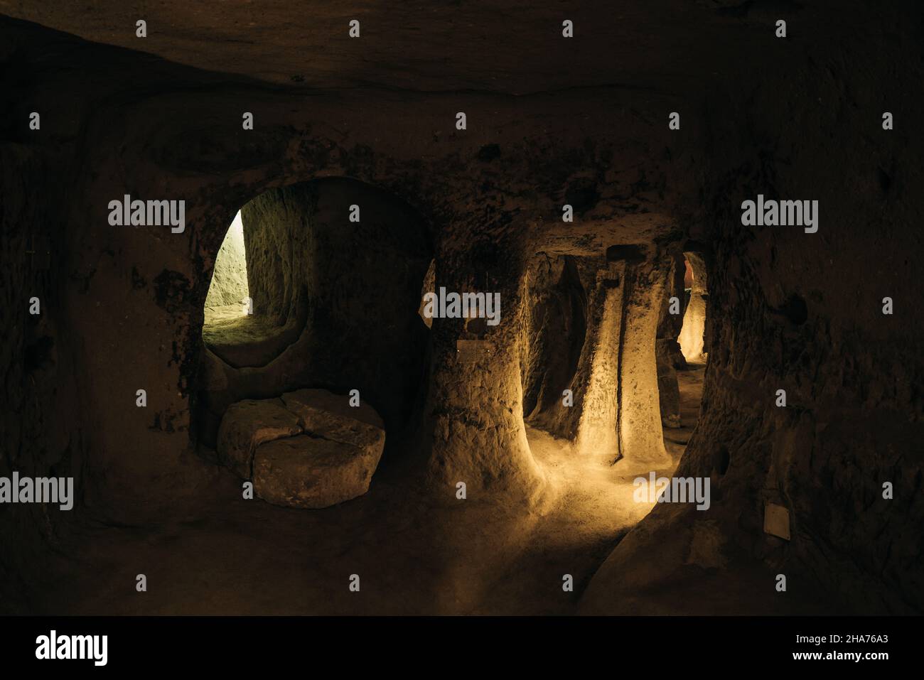 CAPPADOCIA, TURKEY - nov, 2021 The underground city of Mazikoy or Mazi ...
