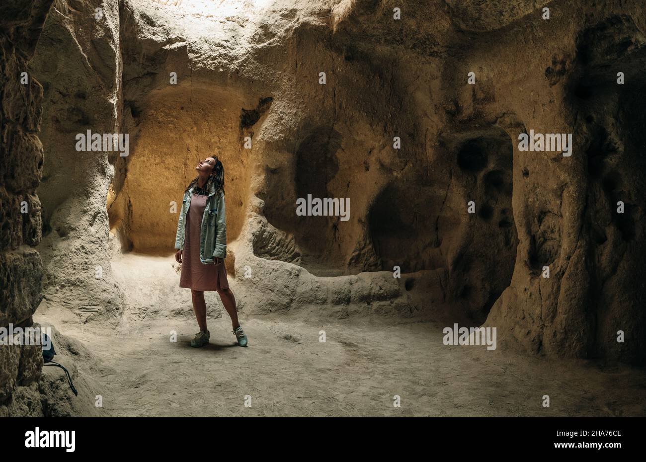 CAPPADOCIA, TURKEY - nov, 2021 The underground city of Mazikoy or Mazi ...