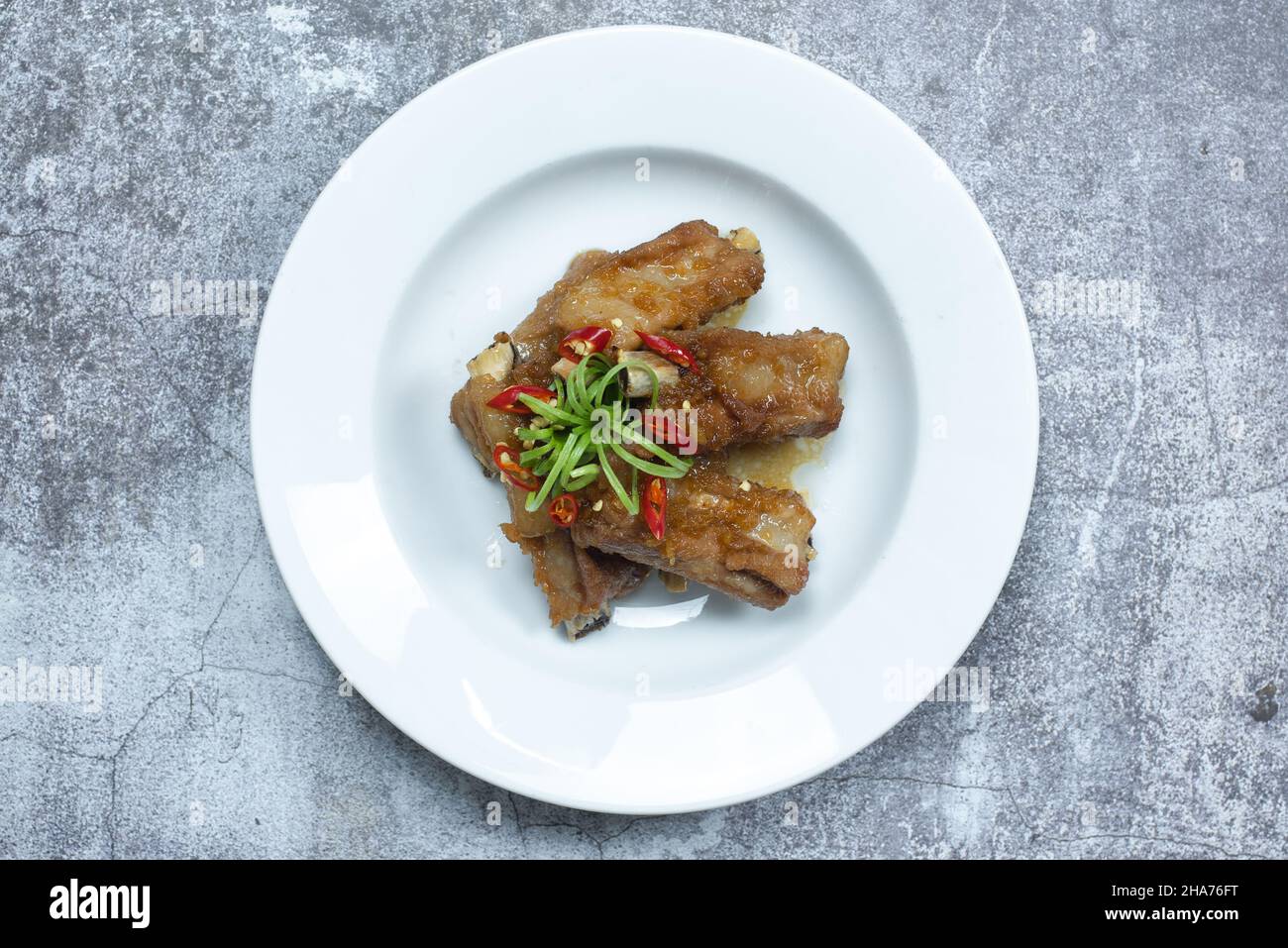 Braised pork ribs is a very popular dish in Vietnam. The ingredients ...