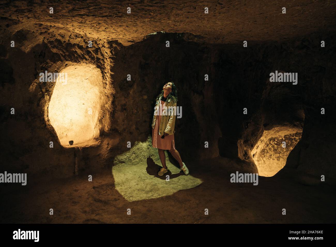 CAPPADOCIA, TURKEY - nov, 2021 The underground city of Mazikoy or Mazi ...
