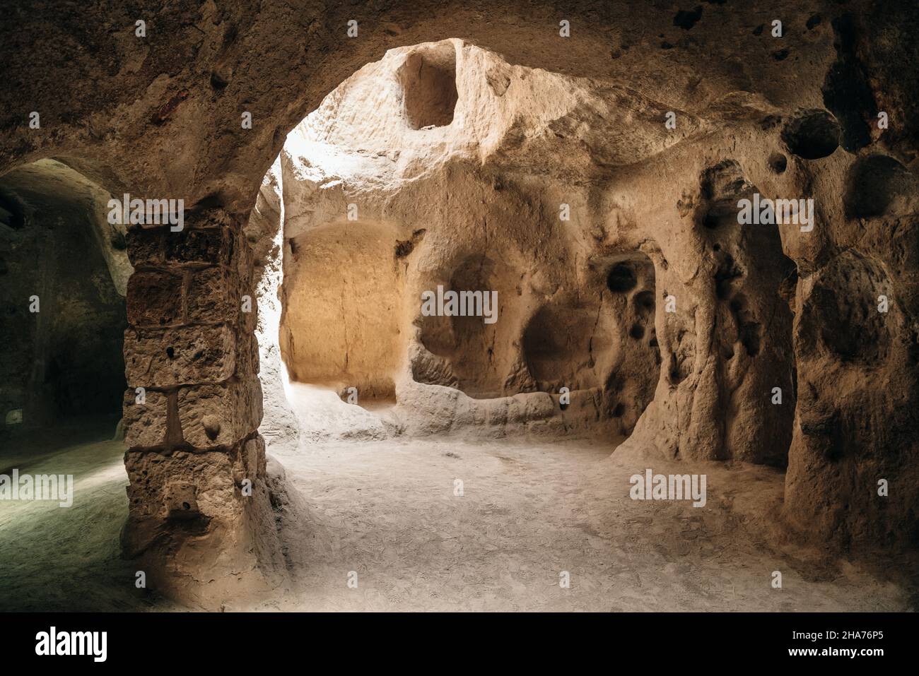 CAPPADOCIA, TURKEY - nov, 2021 The underground city of Mazikoy or Mazi ...