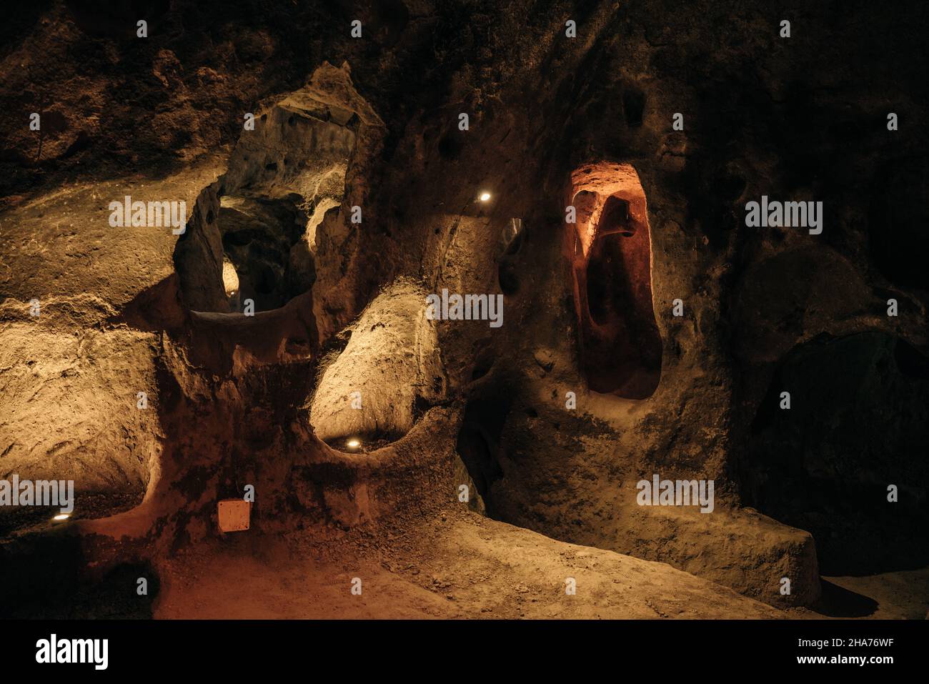 CAPPADOCIA, TURKEY - nov, 2021 The underground city of Mazikoy or Mazi ...