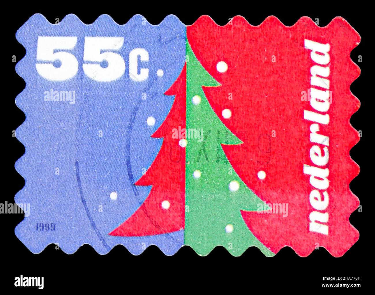 MOSCOW, RUSSIA - NOVEMBER 8, 2021: Postage stamp printed in Netherlands ...