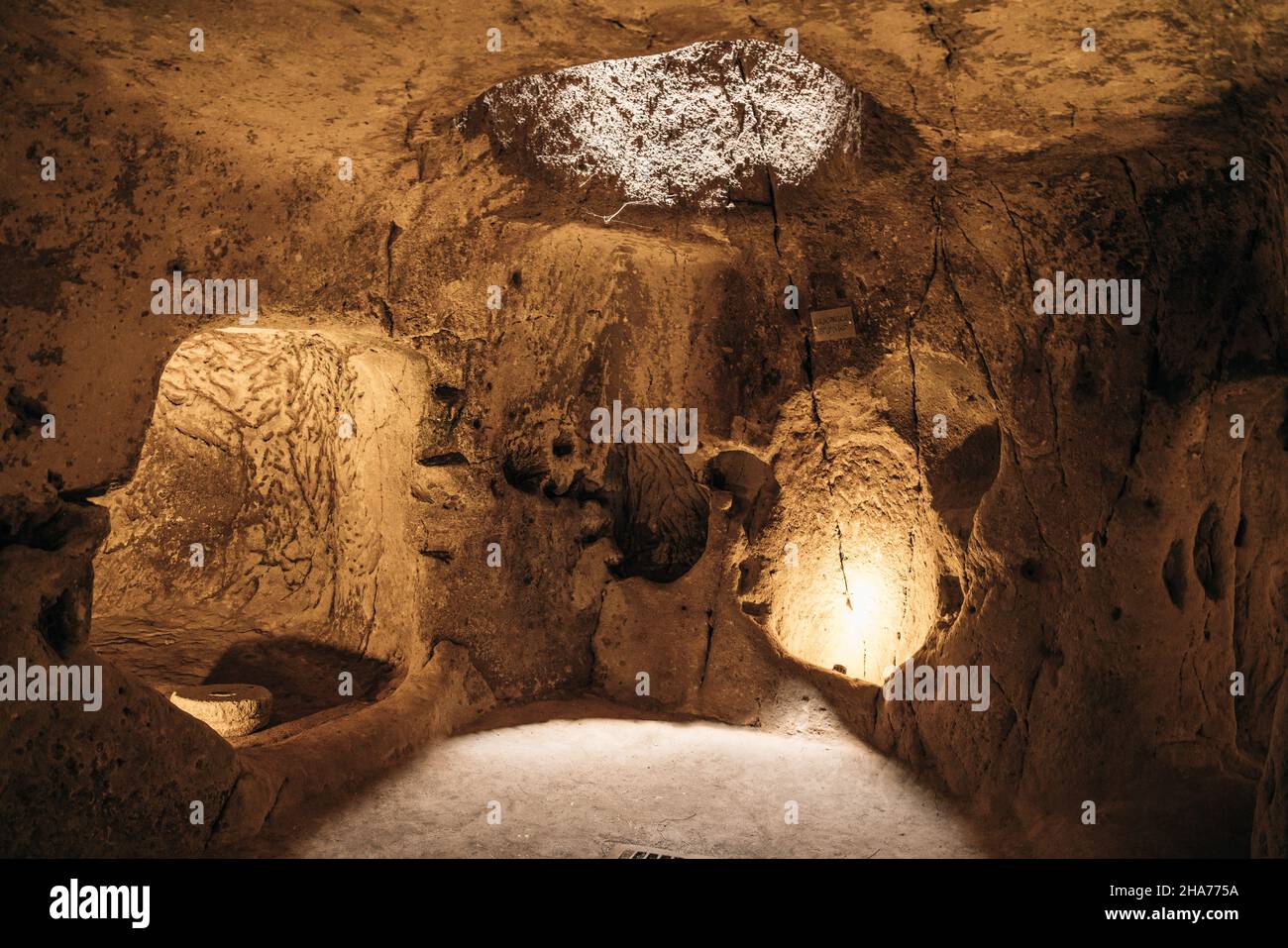 CAPPADOCIA, TURKEY - nov, 2021 The underground city of Mazikoy or Mazi ...