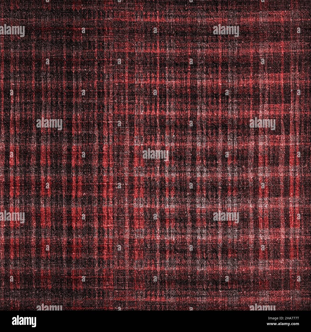 Retro red black buffalo plaid check seamless pattern. Traditional ...