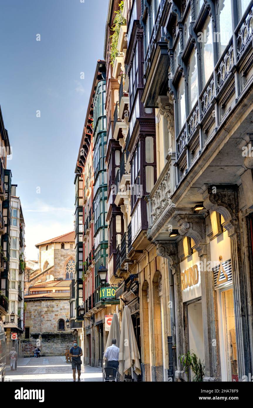 Bilbao cityscape, HDR Image Stock Photo - Alamy