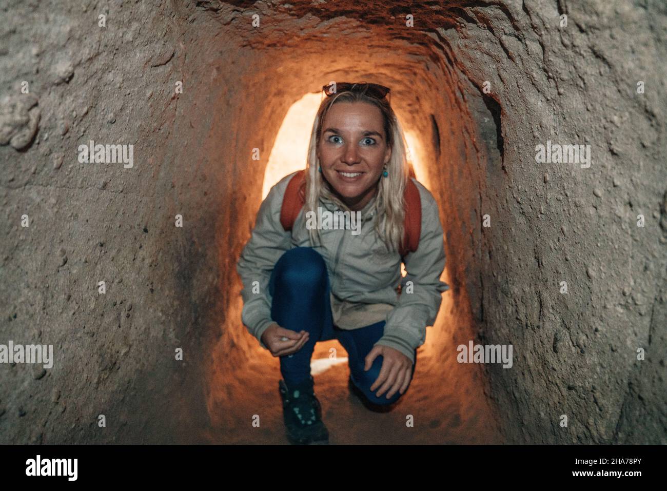 CAPPADOCIA, TURKEY - nov, 2021 The underground city of Mazikoy or Mazi ...