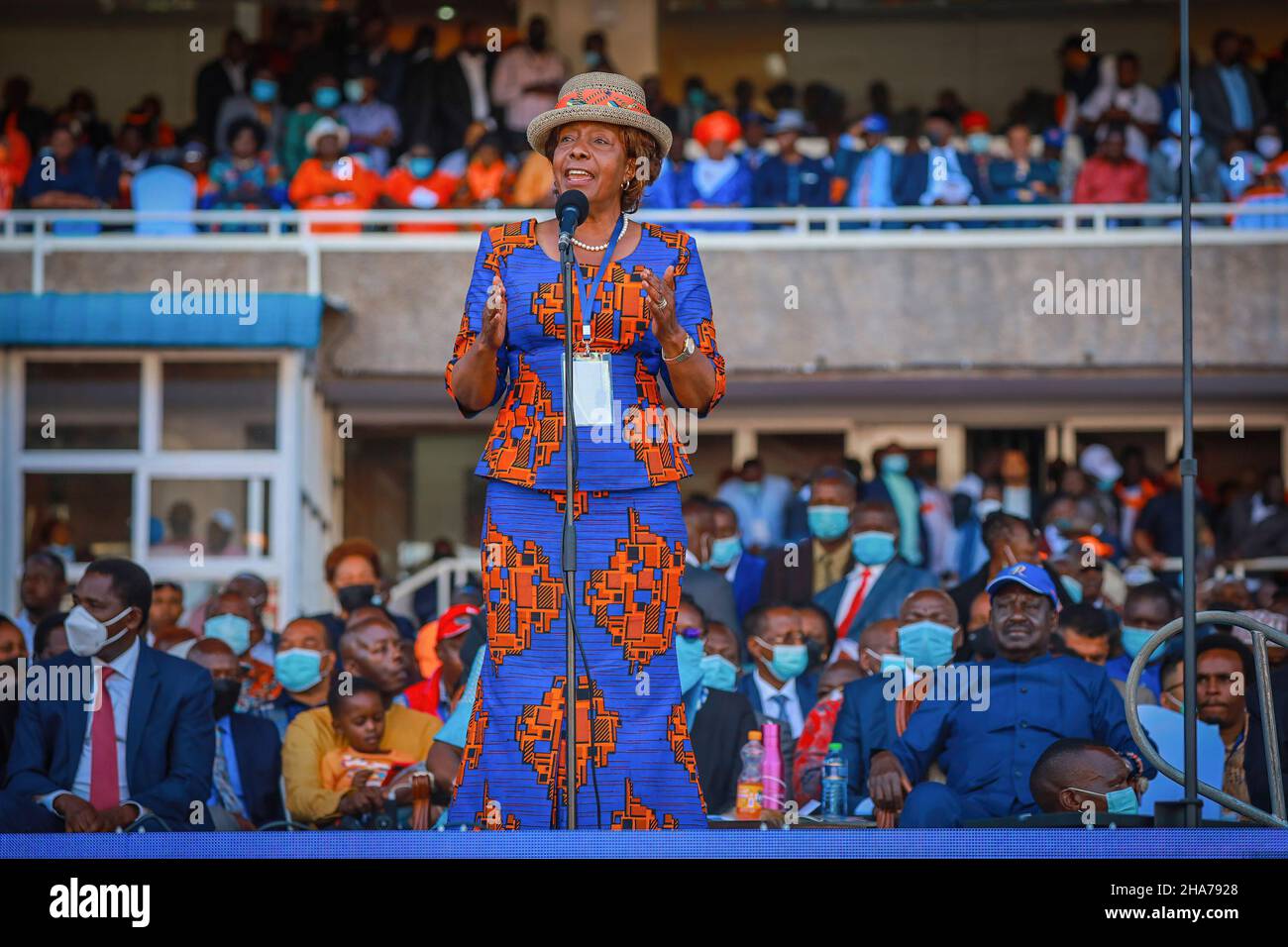 Kitui Governor, Charity Ngilu gives a speech during the Azimio la Umoja ...