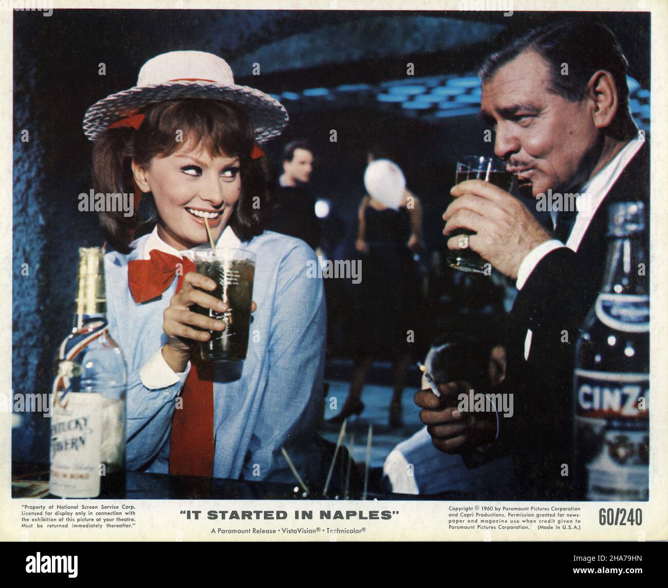 SOPHIA LOREN and CLARK GABLE in IT STARTED IN NAPLES 1960 director ...