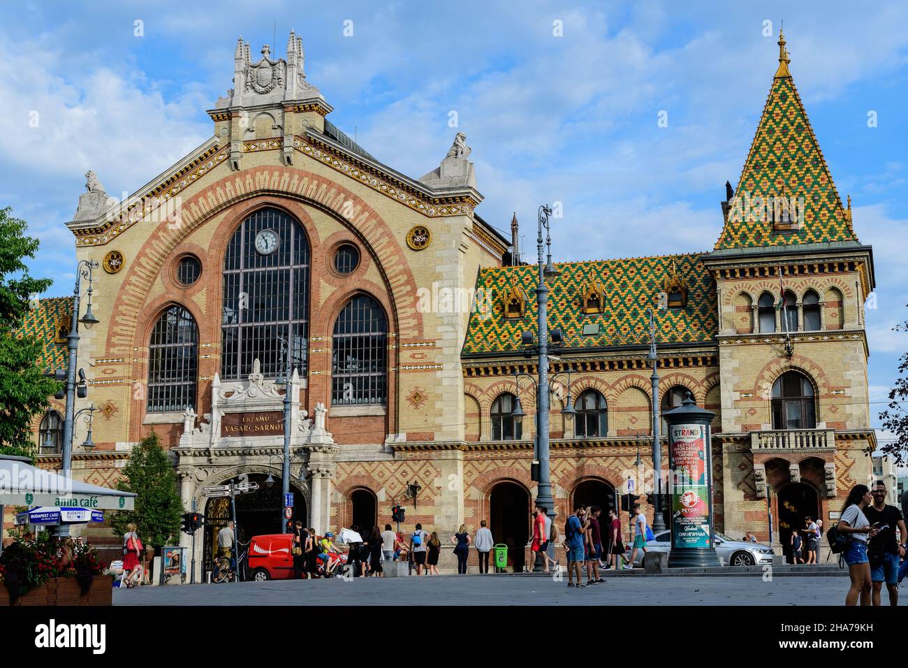 Budapest, Hungary, 6 August 2019: Historical building of Central Market ...