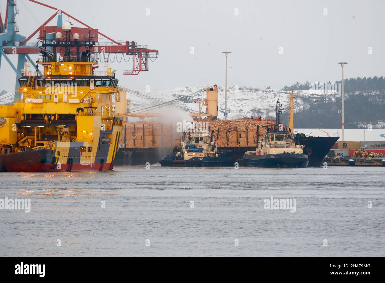 Gothenburg, Sweden. 11th Dec, 2021. The cargo vessel Almirante Storny ...