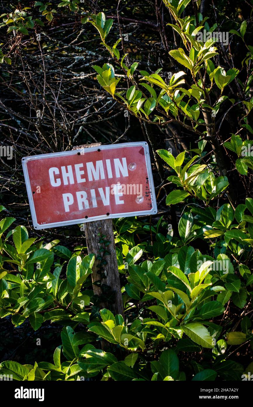 Prive sign hi-res stock photography and images - Alamy