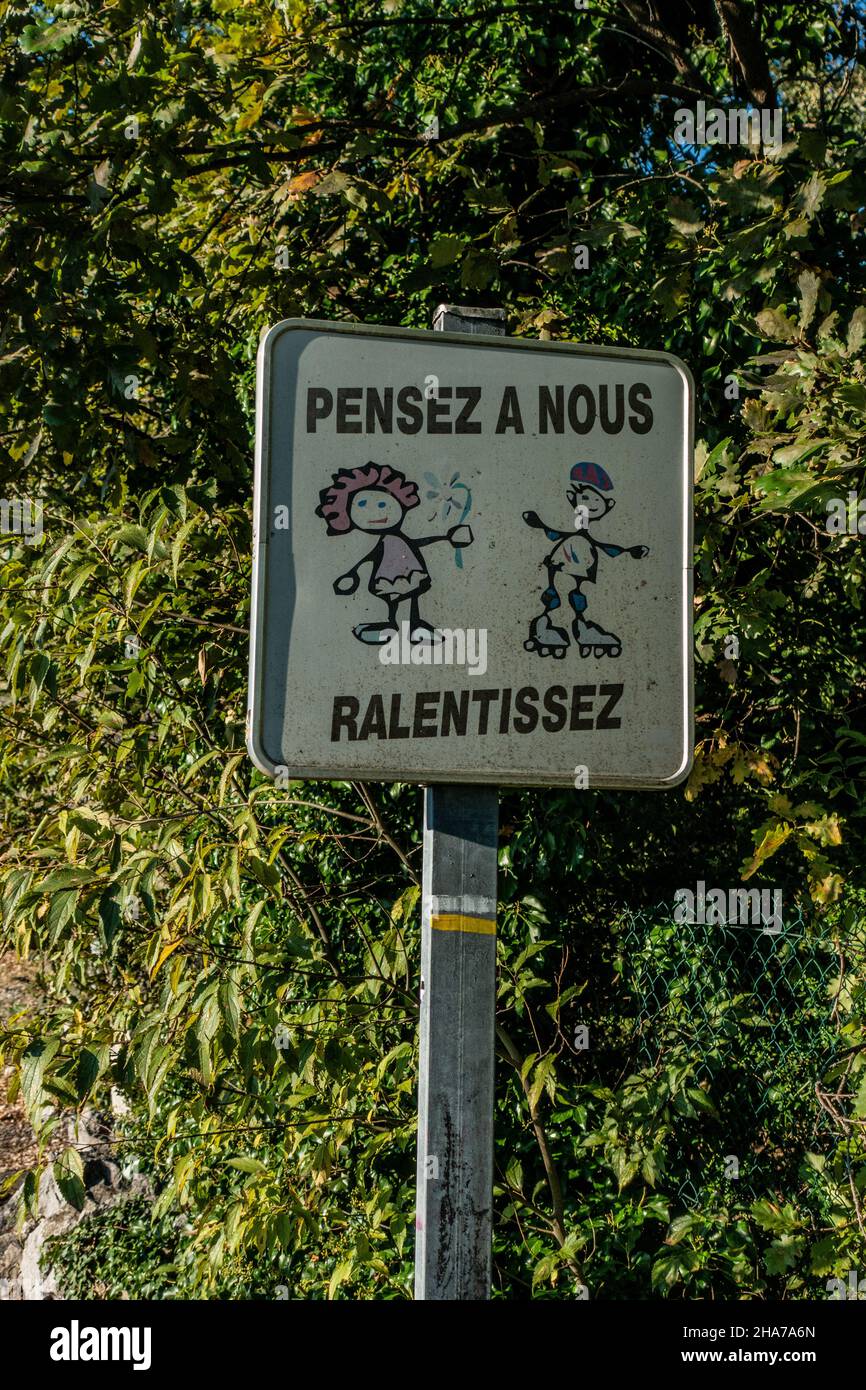 children playing warning sign, France Stock Photo - Alamy children playing warning sign, France Stock Photo - Alamy