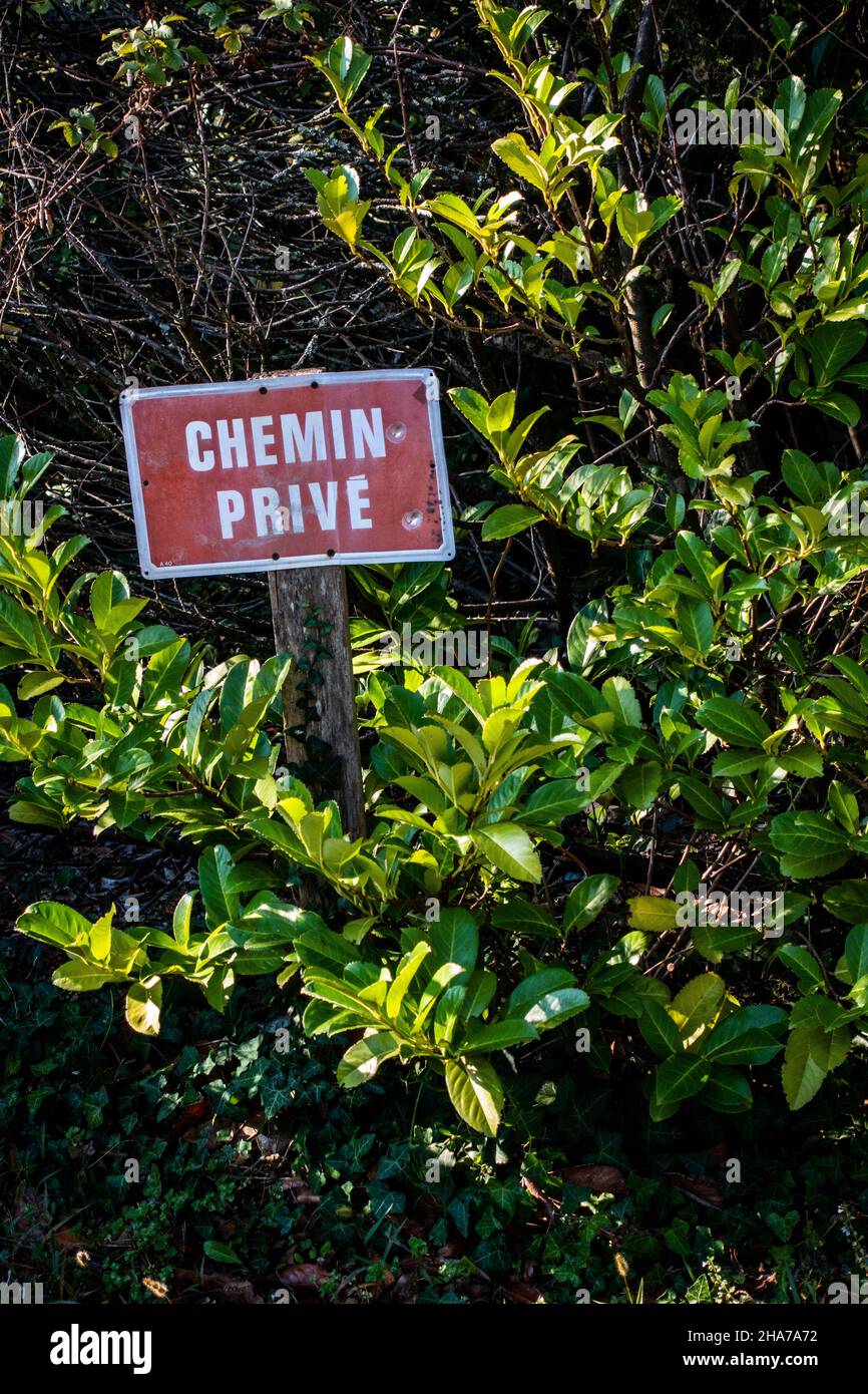 Prive sign hi-res stock photography and images - Alamy