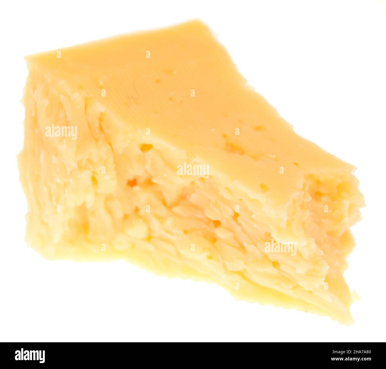 Broken cheese isolated on white background Stock Photo - Alamy