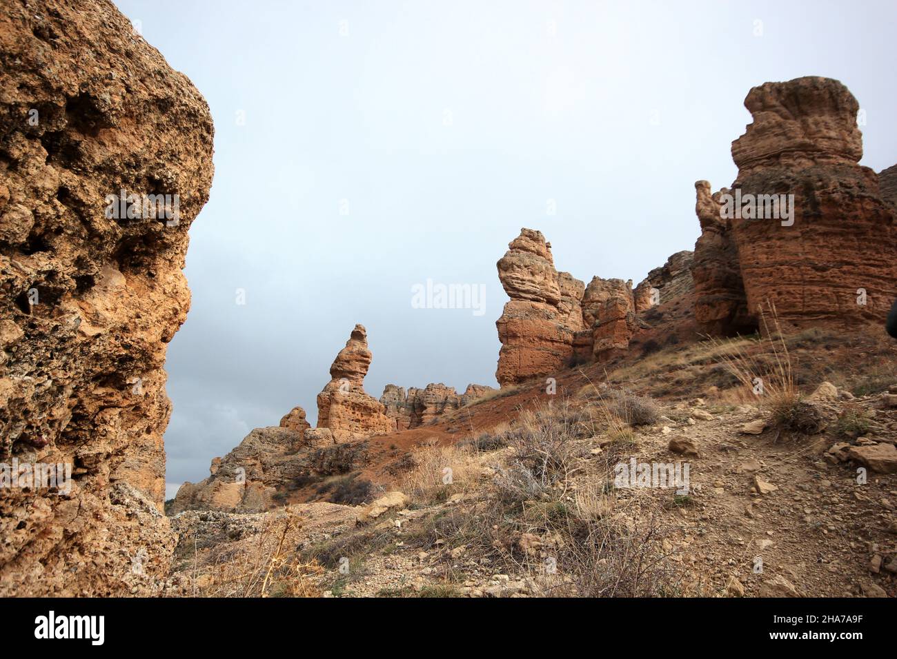 rocks shaped by wind erosion Stock Photo - Alamy