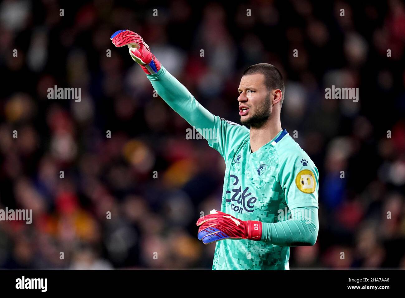 Watford goalkeeper Daniel Bachmann during the Premier League match at ...