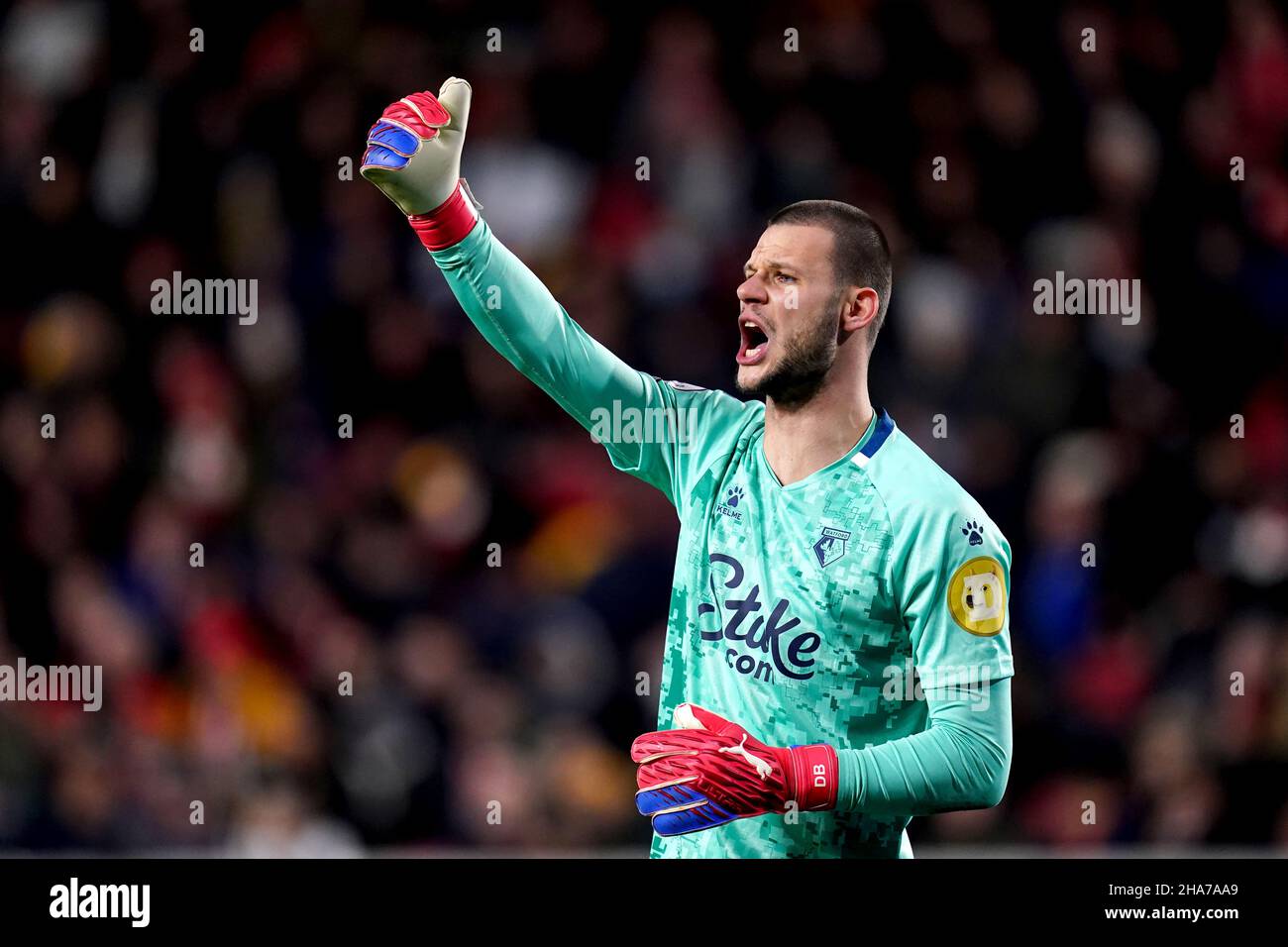 Watford goalkeeper Daniel Bachmann during the Premier League match at ...