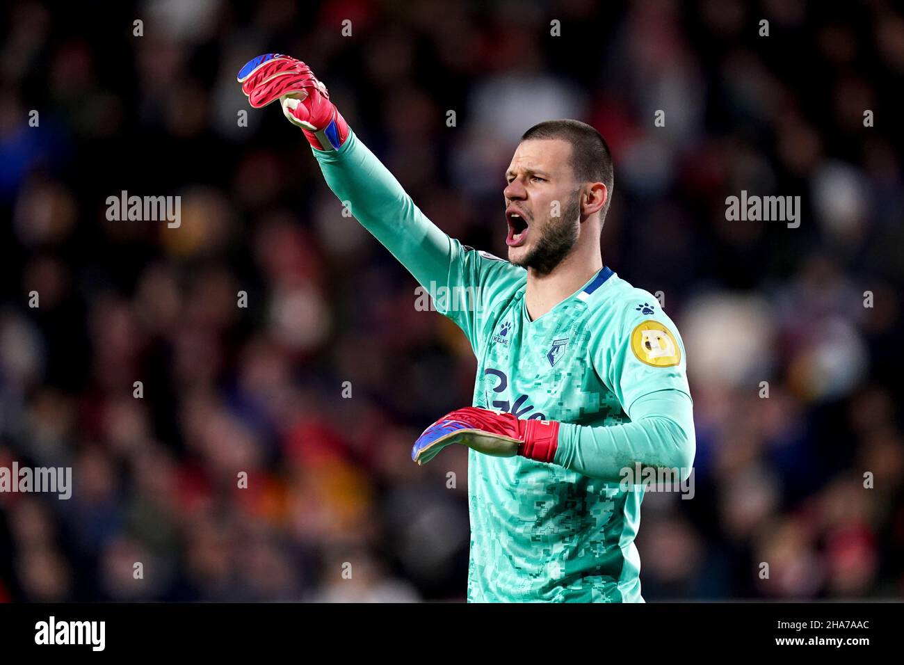 Watford goalkeeper Daniel Bachmann during the Premier League match at ...