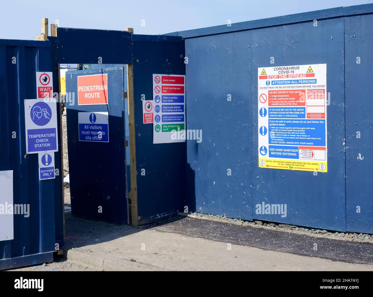 Construction site health and safety message rules sign board signage on ...