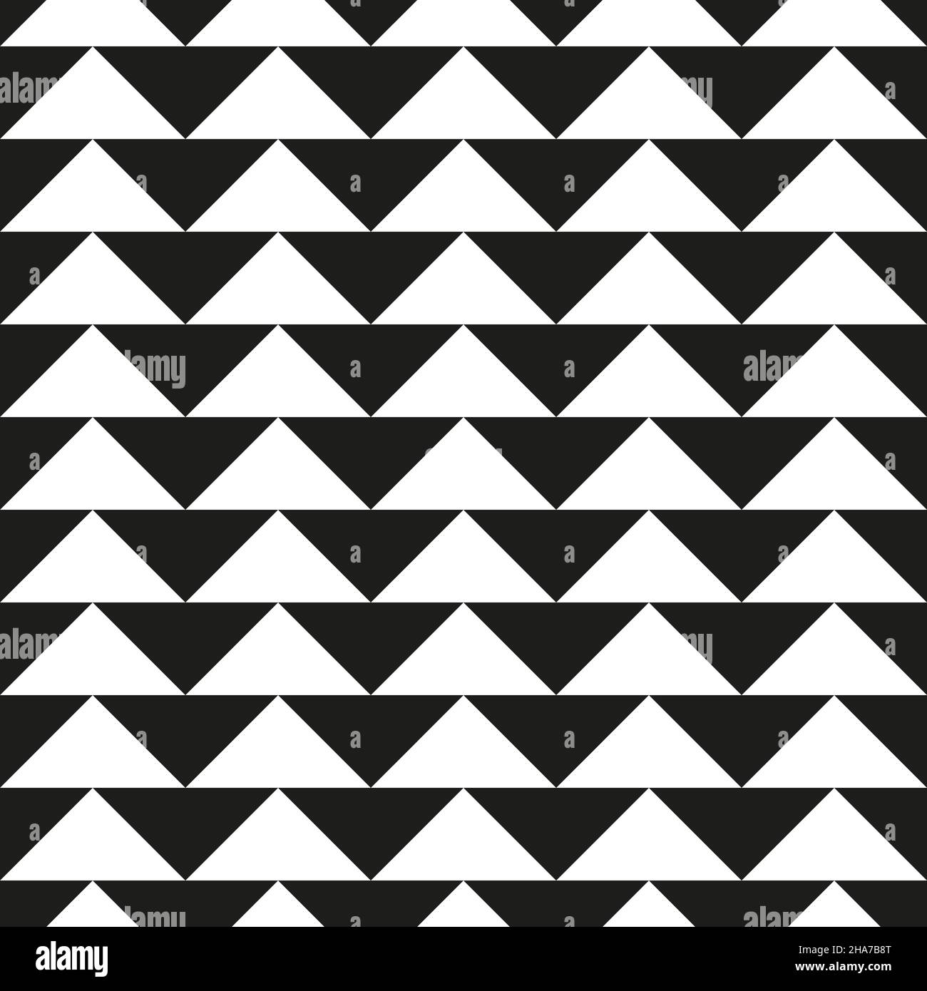 Abstract ornament with black triangles on white background. Geometric ...