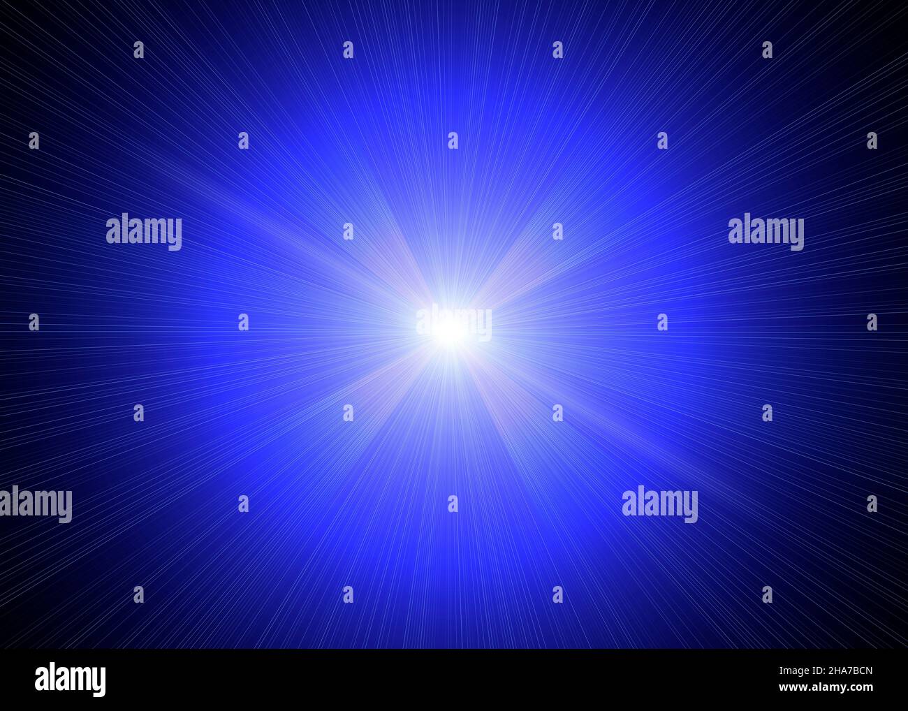Abstract sunlights rays effect. Bright sun or laser cosmic rays ...