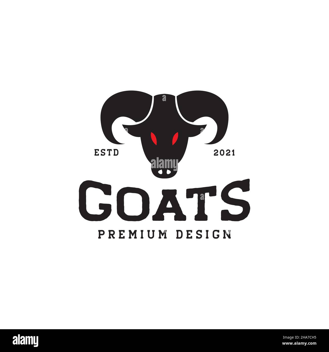 vintage head goat mount logo symbol icon vector graphic design ...