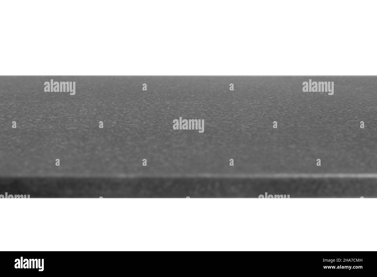 table top in galvanized stainless gray steel on white background Stock ...