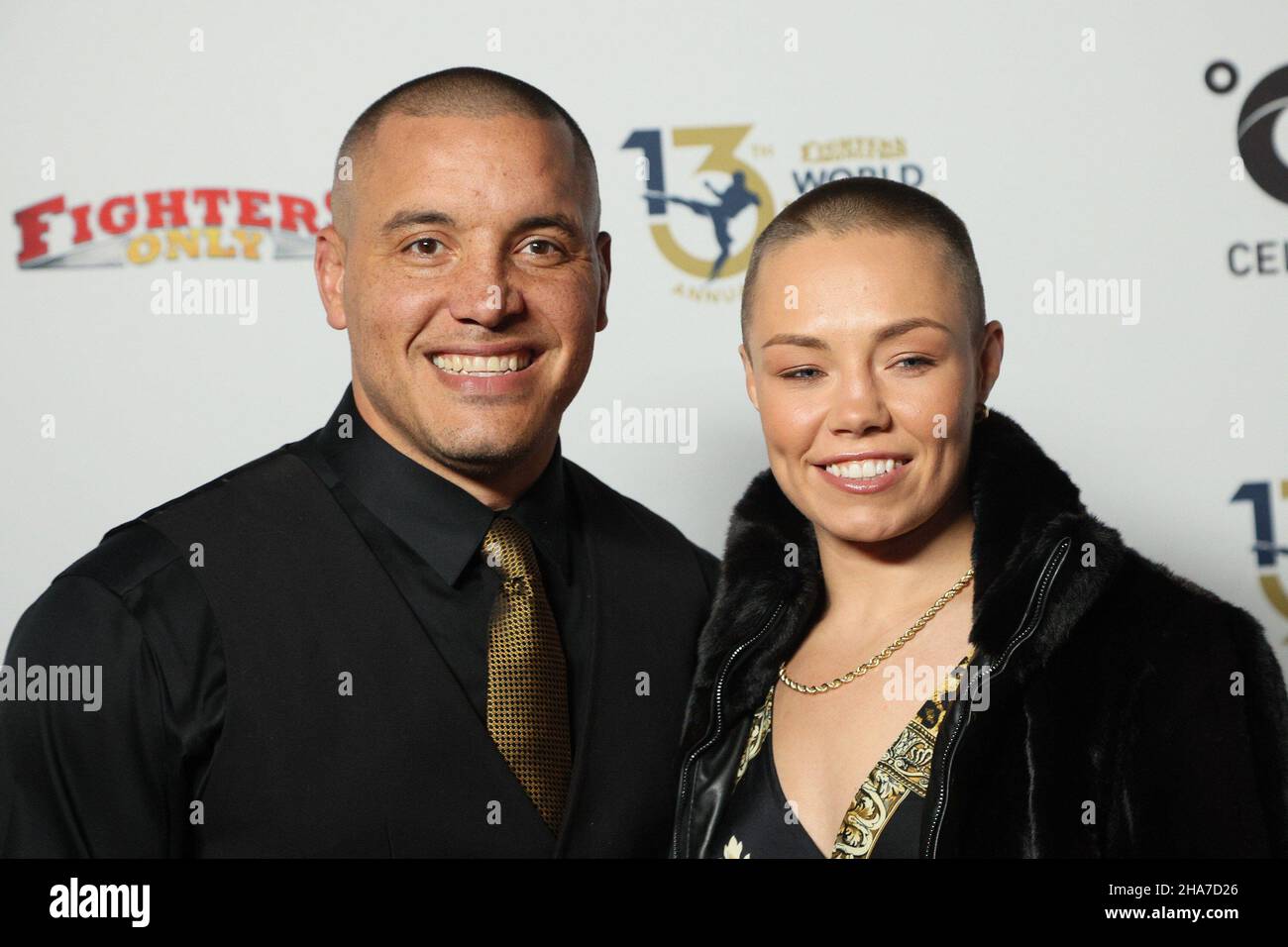 Las Vegas, NV, USA. 10th Dec, 2021. Pat Barry, Rose Namajunas at ...