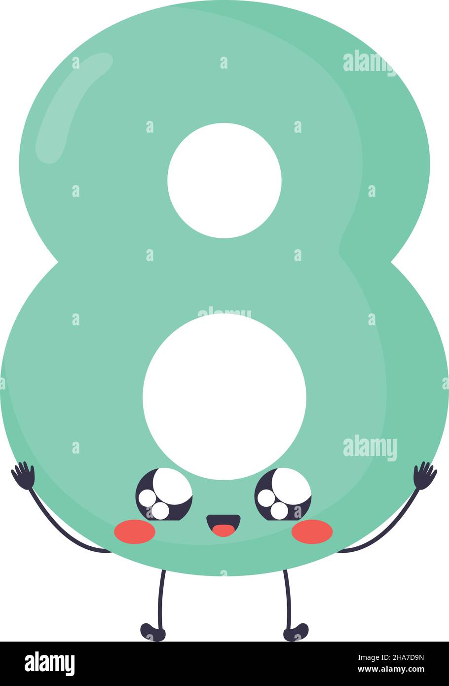 kawaii number eight Stock Vector Image & Art - Alamy
