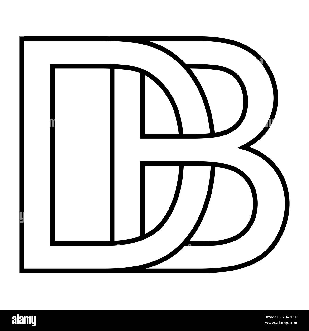 Initial letter db Cut Out Stock Images & Pictures - Alamy
