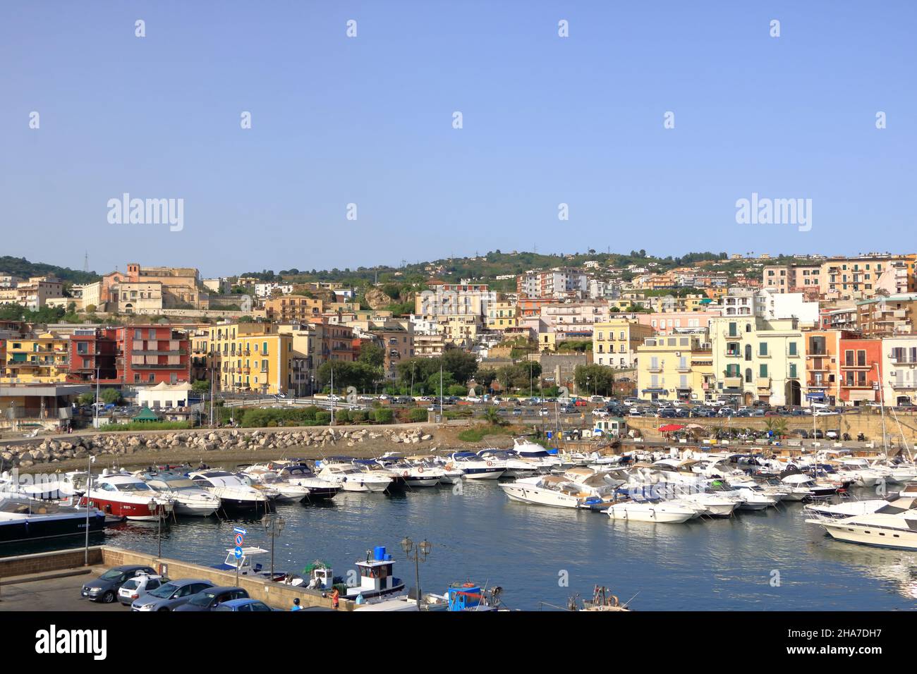 July 12 2021 - Pozzuoli, Italy: View of the typical residential ...