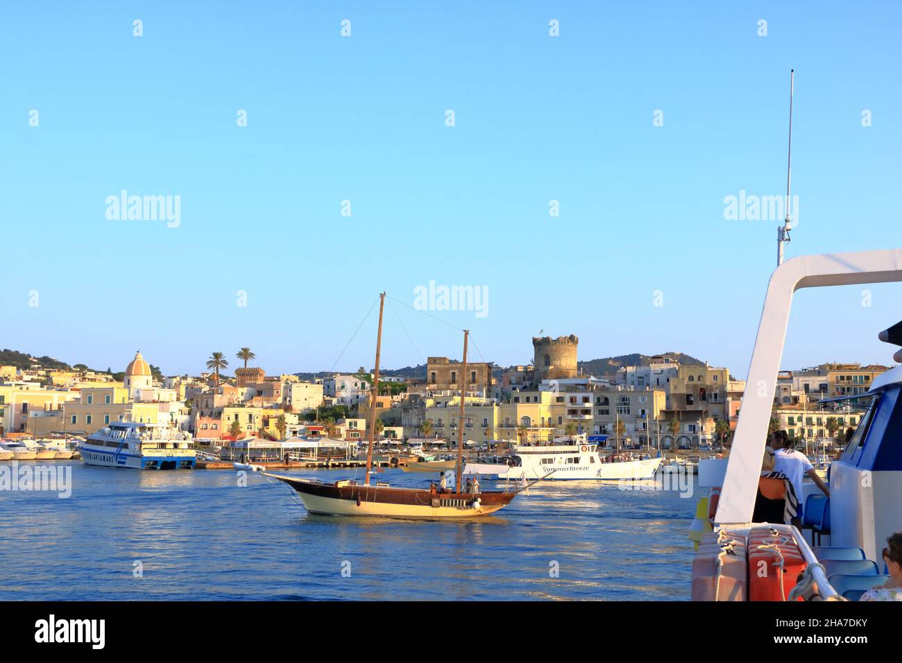 Coastal landscape of Forio on Ischia, town in the Metropolitan City of ...