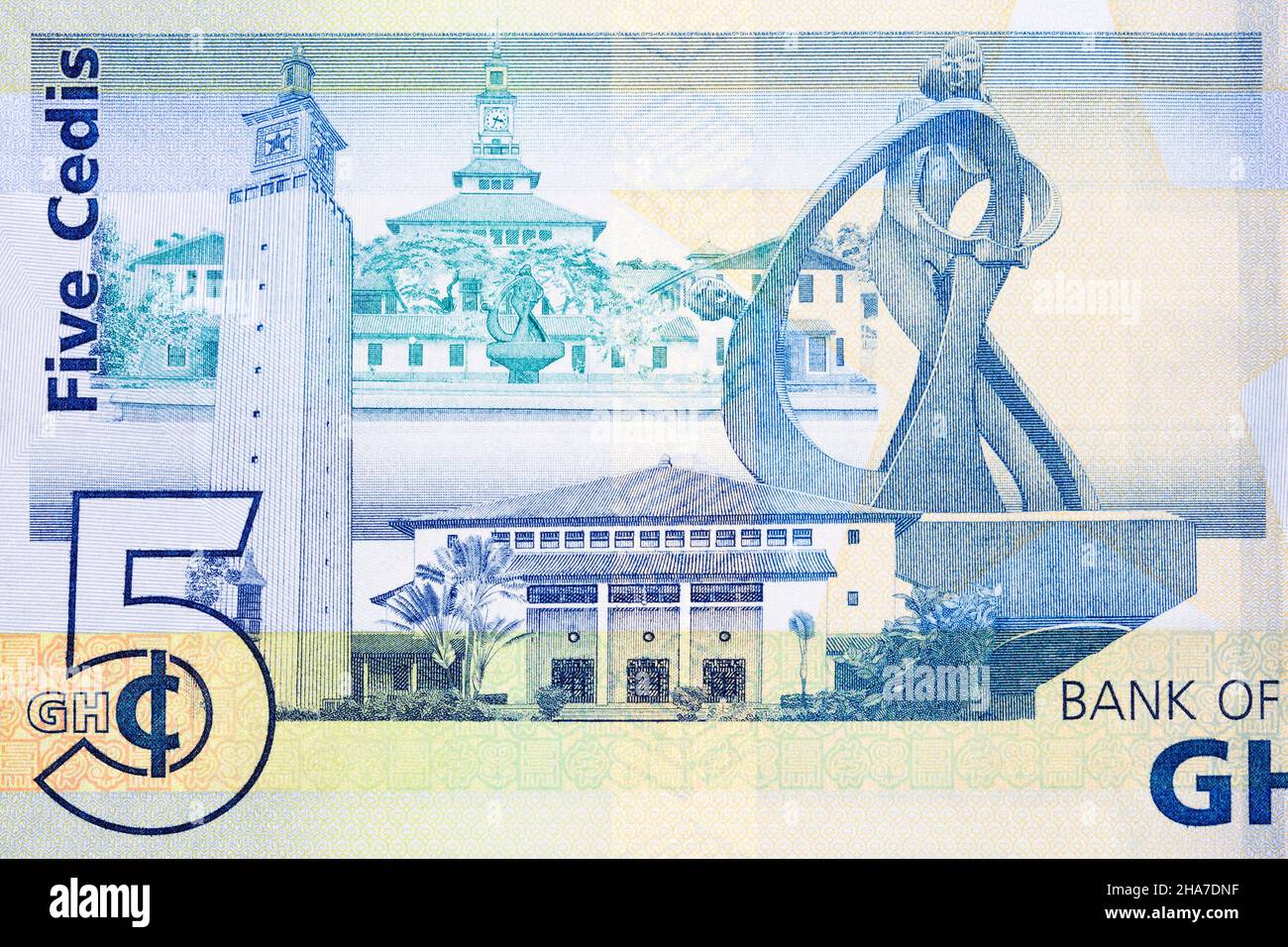 University of Ghana and The Balme Library from money - Cedis Stock ...