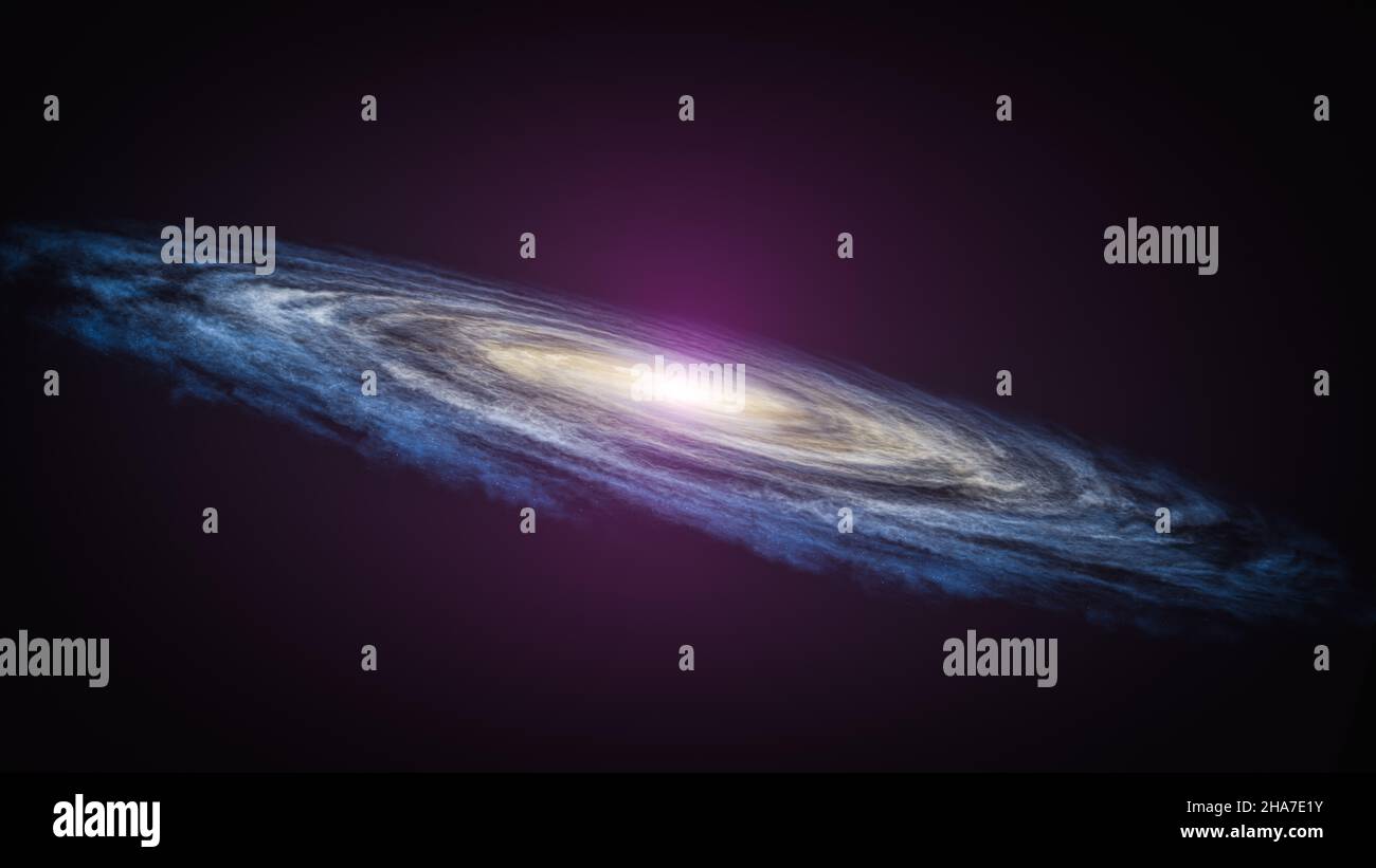 3D illustration of a spiral galaxy space art Stock Photo - Alamy