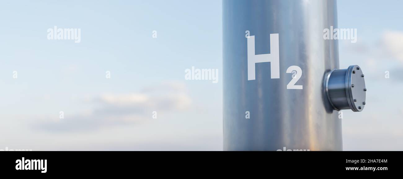 3D illustration of a modern hydrogen tank for renewable energy Stock ...