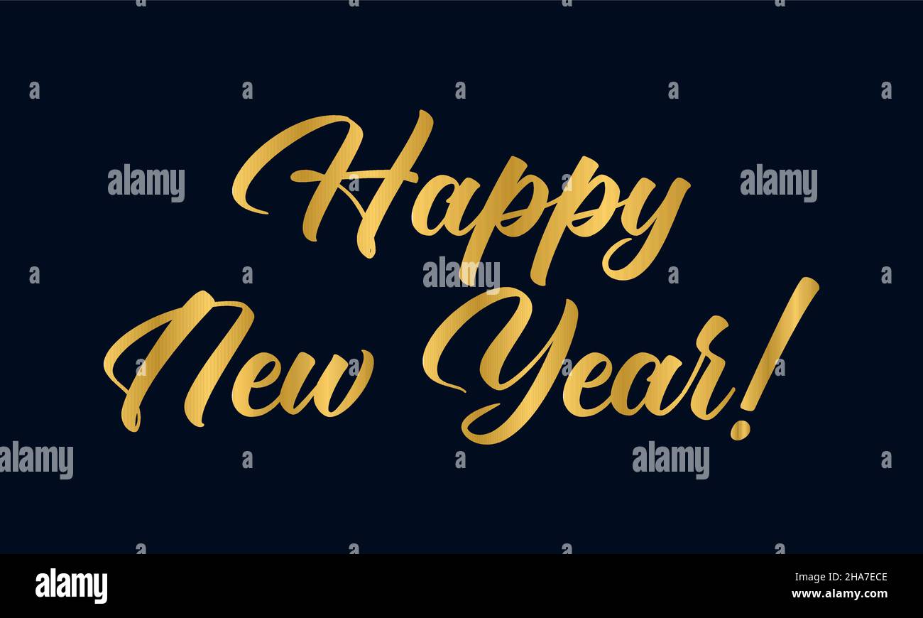 Hand sketched HAPPY NEW YEAR quote. Lettering for poster, sticker ...