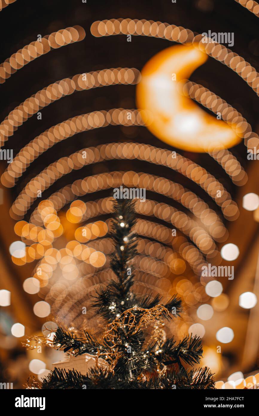 Moon christmas tree decoration hi-res stock photography and images - Alamy