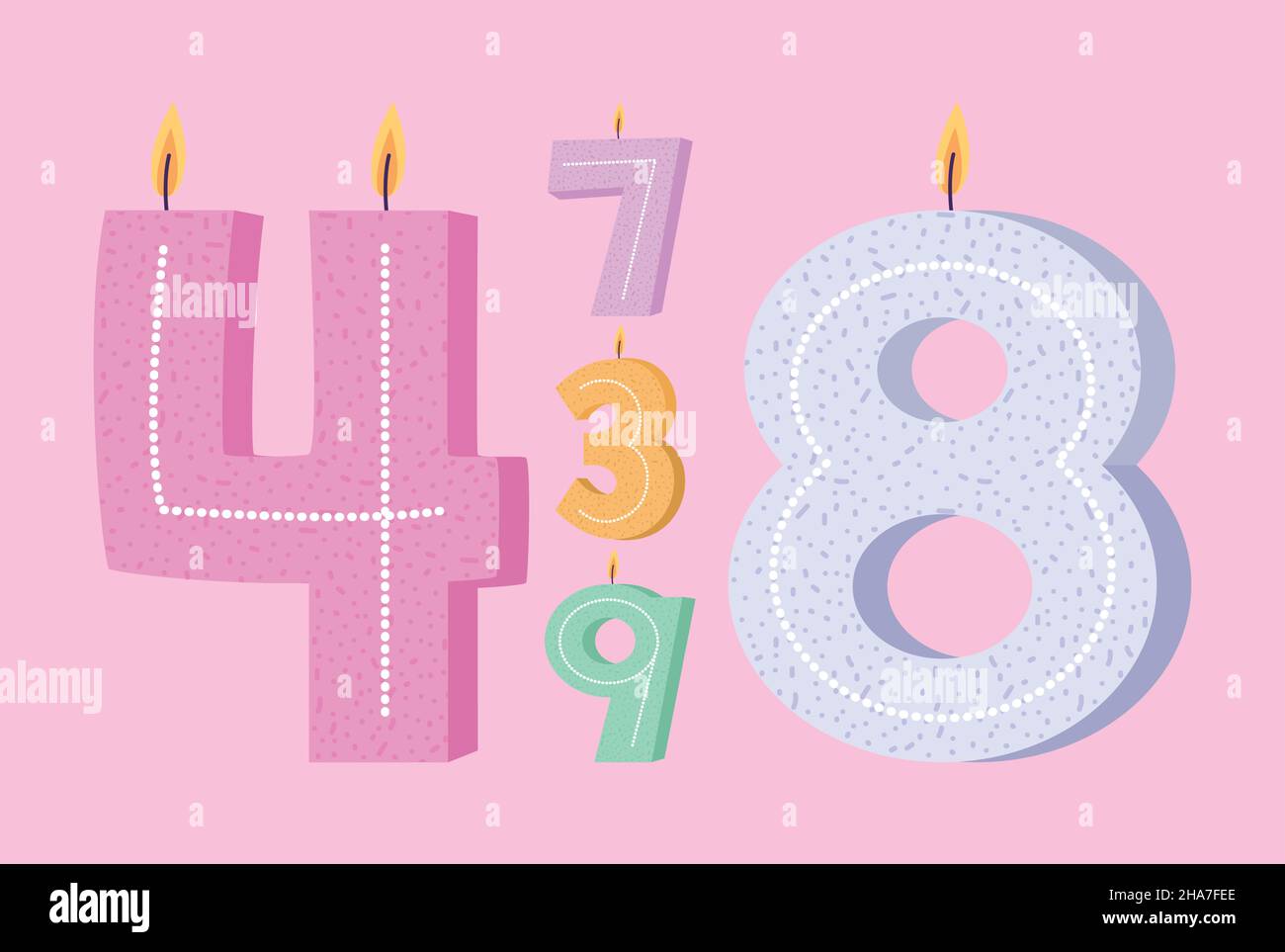 number candles items Stock Vector Image & Art - Alamy
