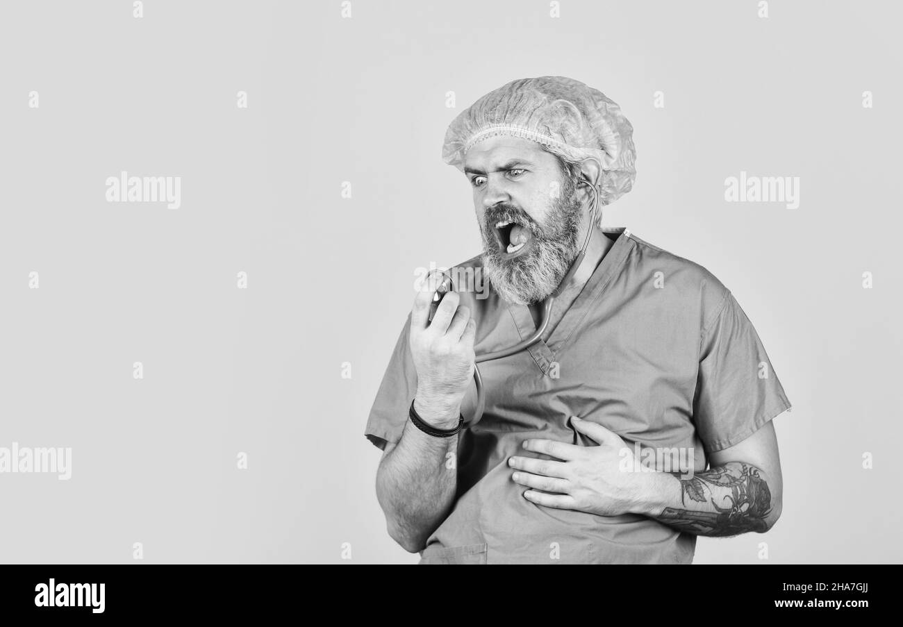 Healthcare and treatment concept. copy space. healthy lifestyle. man ...