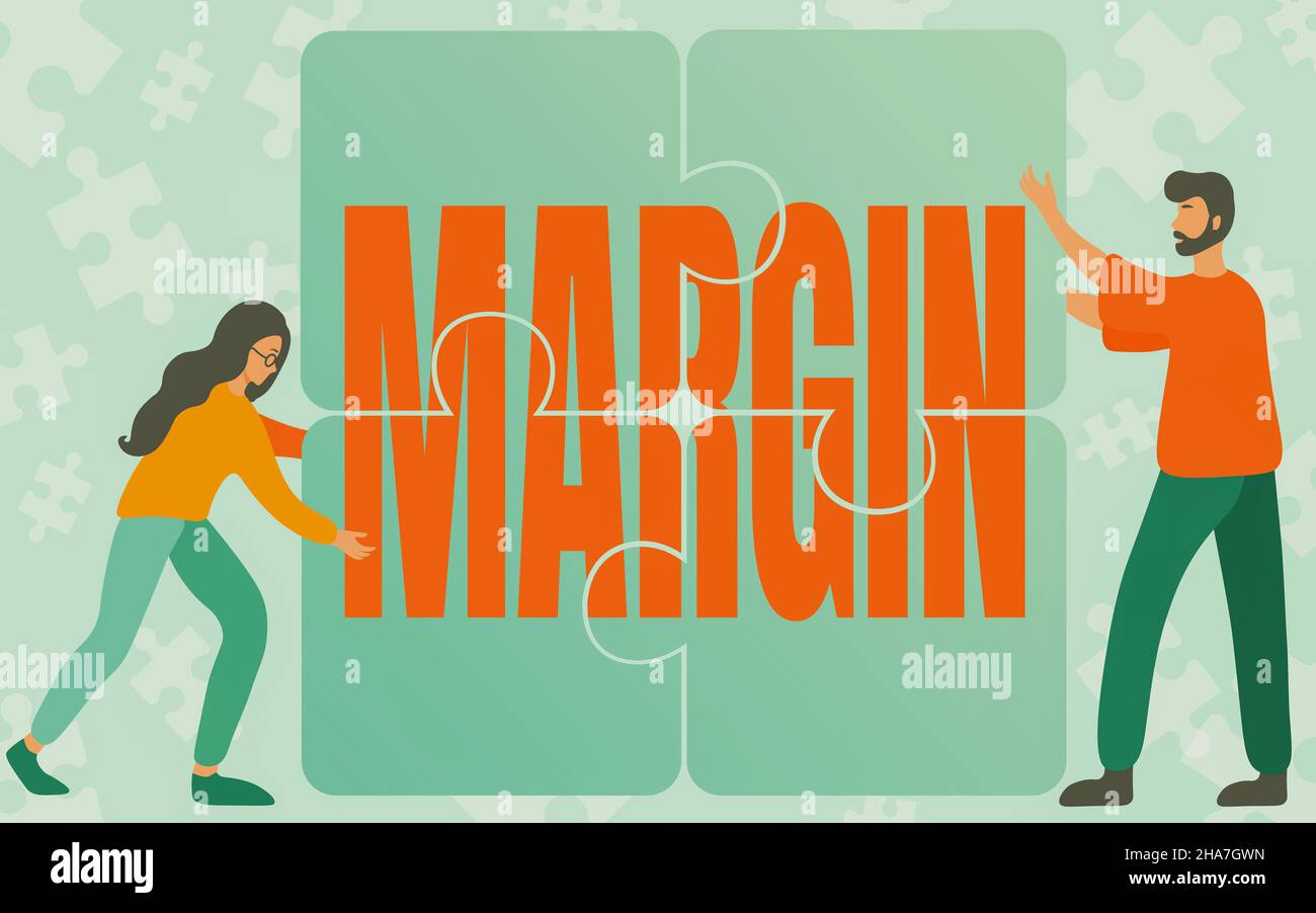 Inspiration showing sign Margin. Business concept amount by which ...