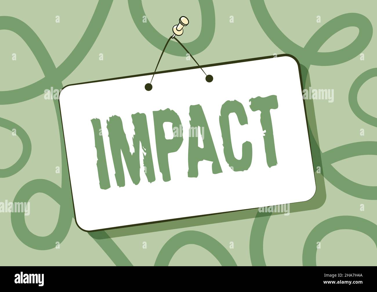 Hand writing sign Impact. Business overview action of one object coming ...