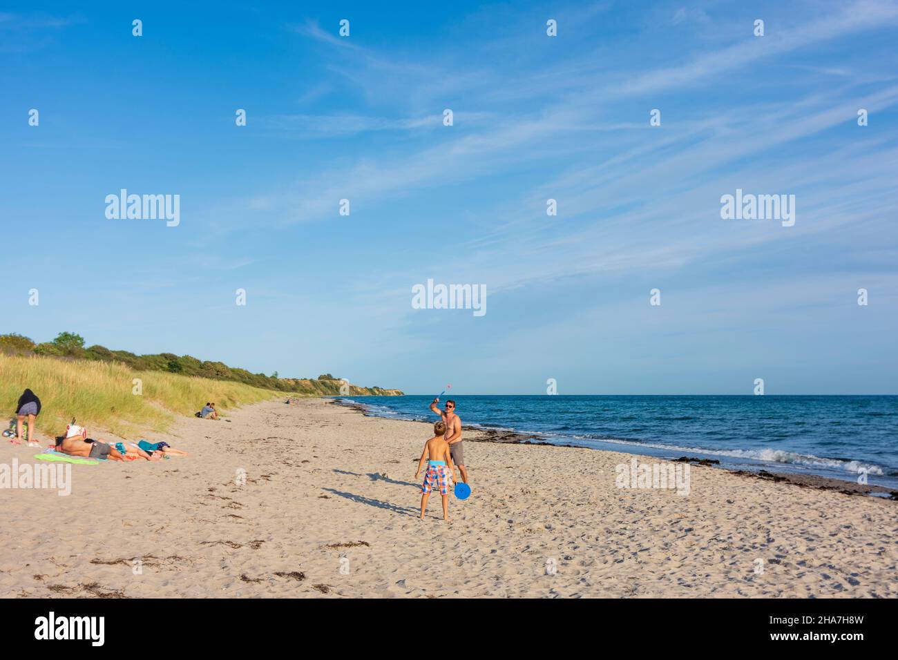Vordingborg: beach, sea, in Klintholm Havn, Moen, Denmark Stock Photo ...